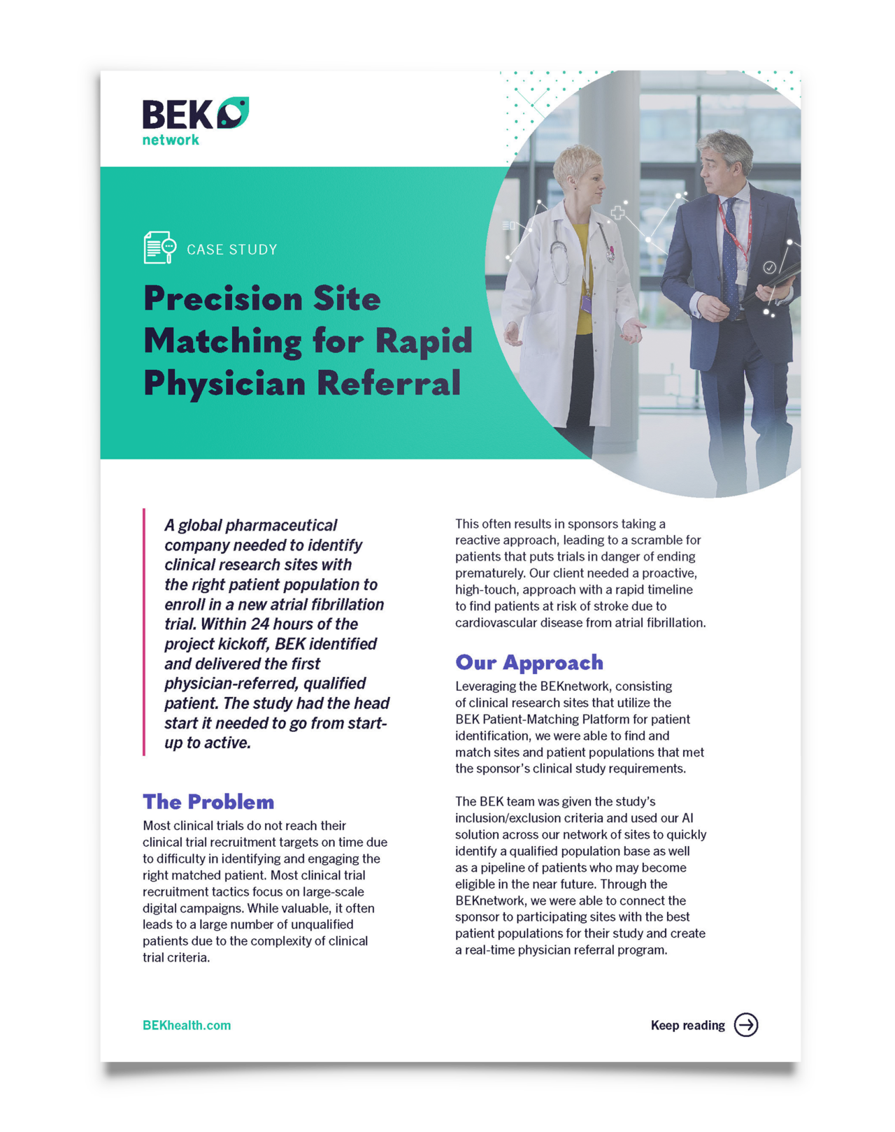 Precision Site Matching for Physician-Referred Patients