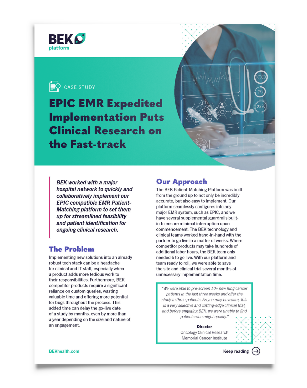 Fast EPIC EMR Integration for Clinical Trial Startups